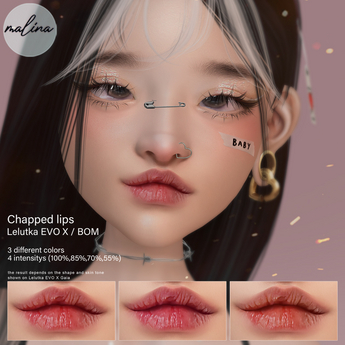 Second Life Marketplace - Malina - Chapped lips / Lelutka EVO X / BOM ...